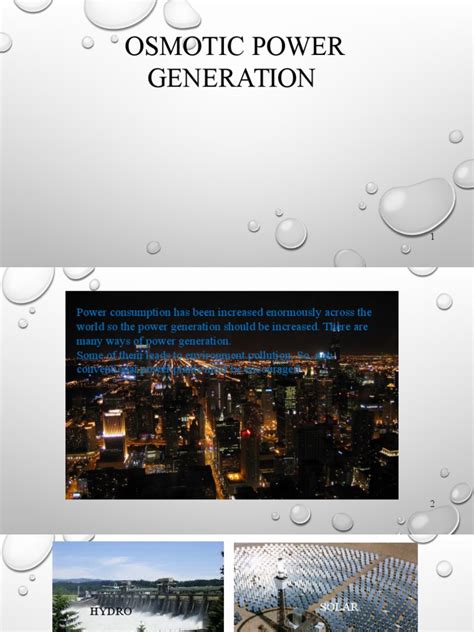 Osmotic Power Generation Pdf Osmosis Power Station