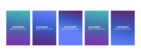 Collection Of Abstract Multi Colored Gradient Vector Cover Illustrations As Background For