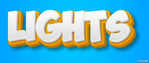 Lights Text Effect And Logo Design Word