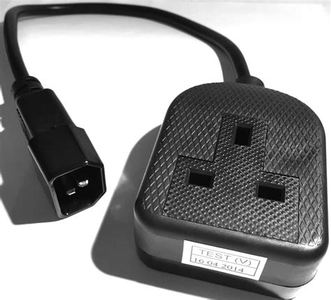 Power Cable UPS UK 13A Single Trail Female Socket to IEC C14 Male Plug 15сm eBay