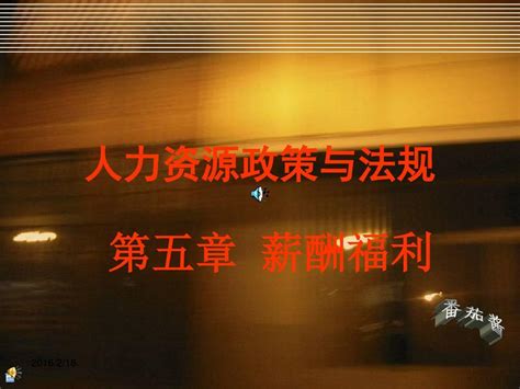 人力资源政策与法规 第五章word文档在线阅读与下载无忧文档