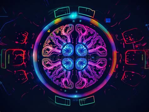 Human Brain As A Computer Microchip Ai Based Computer Microchip Generative Ai Stock