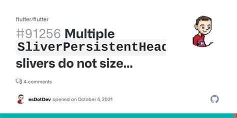Multiple `sliverpersistentheader` Slivers Do Not Size Correctly When