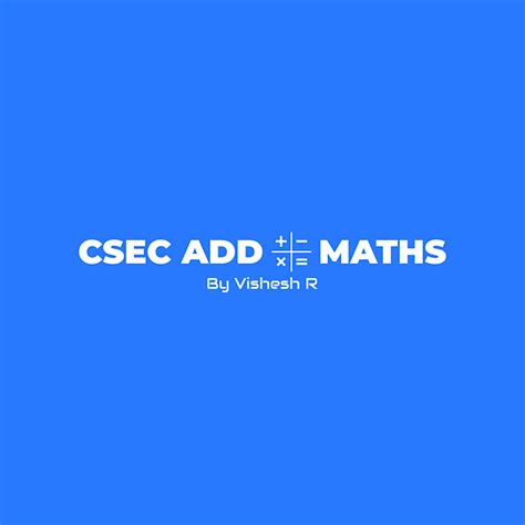 Home Csec Add Maths
