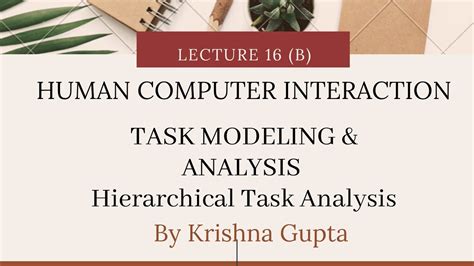 Hierarchical Task Analysis Youtube