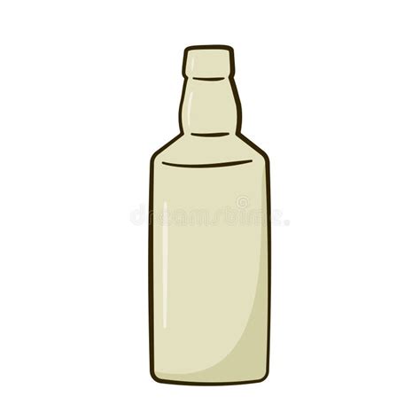 Empty Bottle Cartoon Stock Vector Illustration Of Whiskey 343069243