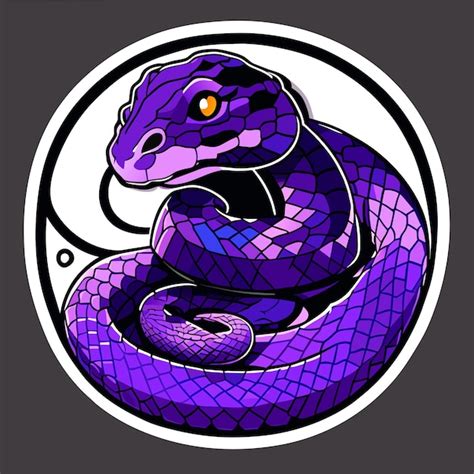 Premium Vector Amethystine Scrub Python Sticker Illustration