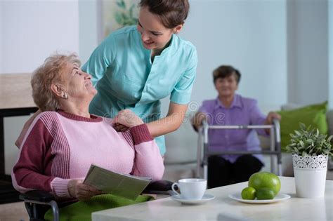 Modern Grandma Talking On The Skype Stock Image Image Of Elderly