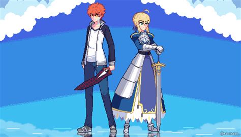 Raptorbr Artoria Pendragon Fate Emiya Shirou Saber Fate Fate Stay Night Fate Series
