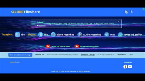 Secure Fileshare File Transfer Demo Youtube
