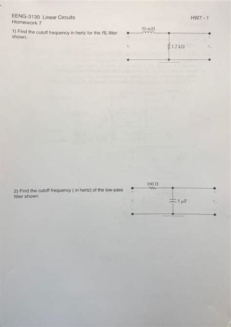 Solved Eeng 3130 Linear Circuits Homework 7 1 Find The