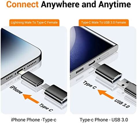 Pack Usb C To Usb Usb C To Lightning Usb To Usb C Usb C To Usb Adapter Female Superspeed