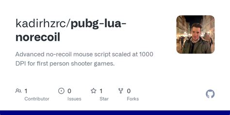 GitHub Kadirhzrc Pubg Lua Norecoil Advanced No Recoil Mouse Script Scaled At 1000 DPI For