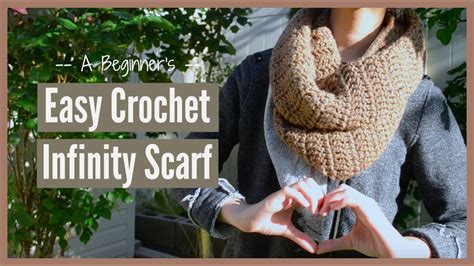 A Beginners Easy Crochet Infinity Scarf Youtube