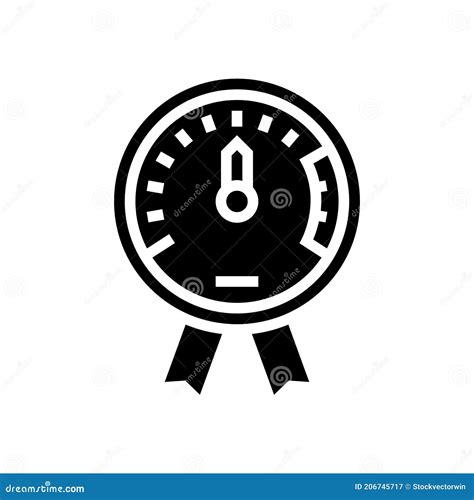 Project Execution On Time Glyph Icon Vector Illustration Stock