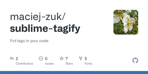 Github Maciej Zuk Sublime Tagify Put Tags In Your Code
