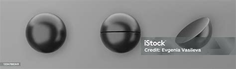 회색 배경에 격리된 3d 렌더링 검정 형상 모양 객체 검은 현실 원시 그림자구 트렌디 한 디자인을위한 추상 장식 벡터 그림 3차원 형태에 대한 스톡 벡터 아트 및 기타