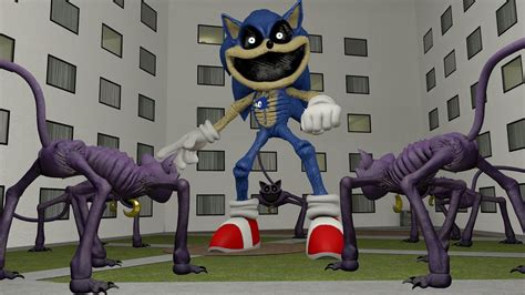 Sonic Monster Smiling Critters Was Surrounded Catnap But Something Went Wrong Garrys Mod