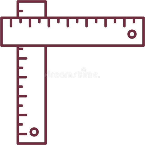 Corner Ruler Measure Graphic Vector Icon On White Stock Illustration