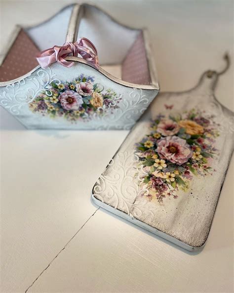 Brödkorg And Köksbricka Chabbychic 🌸🌸🌸 Hantverk