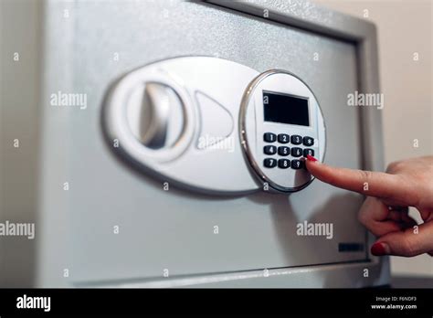 Opening Of A Safe By Typing In Security Code Stock Photo Royalty Free Image Alamy