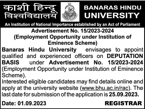 Times Ascent Ad Image For Banaras Hindu University