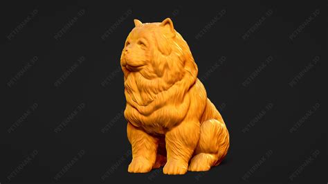 Fichier Stl Chien Chow Chow Rough Model 3d Print Pose 06・modèle à