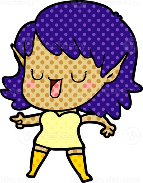 Cartoon Elf Girl Drawing 46995678 Png