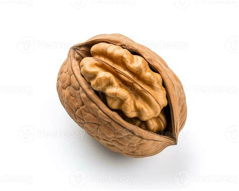 Photo Of Walnut Isolated On White Background Generative Ai 32981666