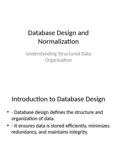 Database Design And Normalization Part 18 Pdf