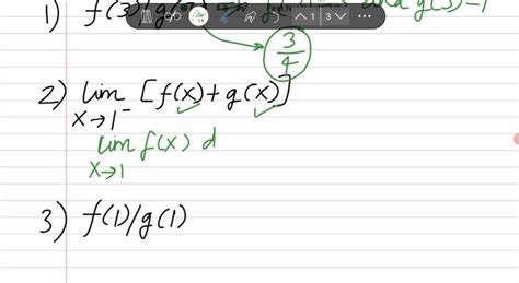 Solved Fx Gx The Graphs Of Fx And Gx Are Given Above Use Them