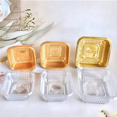 ถาดรองขนม ถาดขนมไหว้พระจันทร์ 95 100ใบ ใส ทอง มีถุงซีลขาย Shopee Thailand