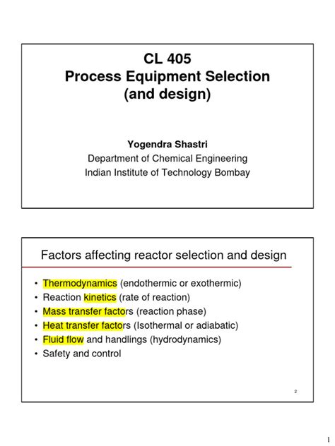 Topic 2 Reactor Selection And Design Pdf Chemical Reactor Chemical Reactions
