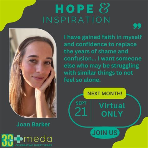 Join Us Next Month For Our Hope Inspiration Event With Joan Barker On