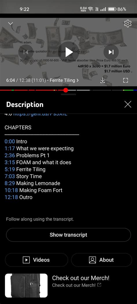 The Timestamp Chapters Not Showing In The Description Box I Dont Know