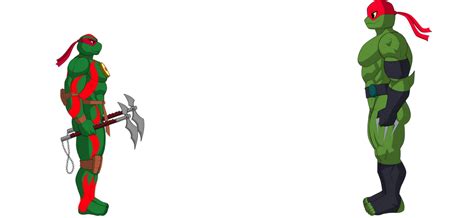 Tmnt 2003 Vs 2018 Shelless Mystics Armed Raph By Darkshiner8 On