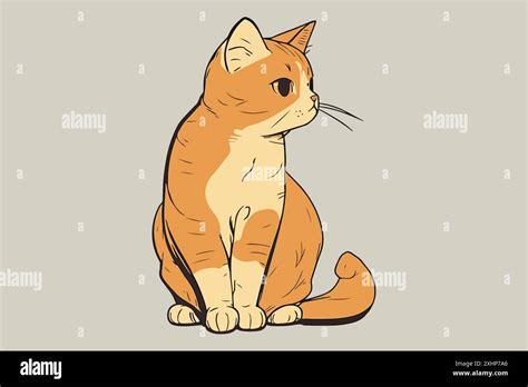 Cat Vintage Vector Illustration Stock Vector Image And Art Alamy
