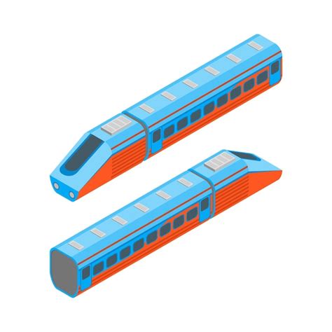 Premium Photo Railway Passenger Train Isolated On White Background 3d