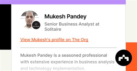 Mukesh Pandey Senior Business Analyst At Solitaire The Org