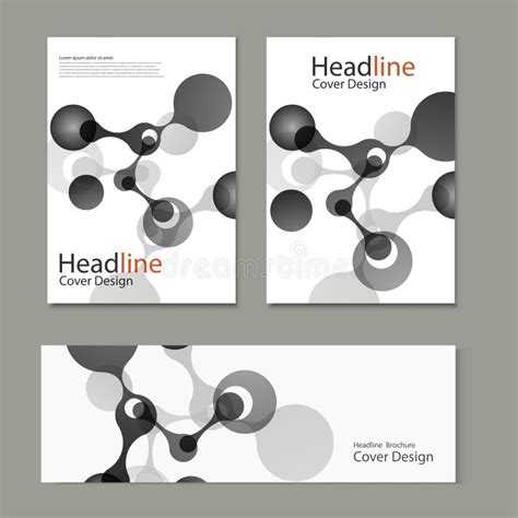 Vector Abstract Molecular Structure Cover Template Design Stock Vector Illustration Of