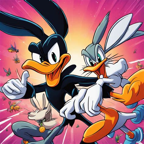 Daffy Duck Squaring Off Against Bugs Bunny By Mattwestie On Deviantart