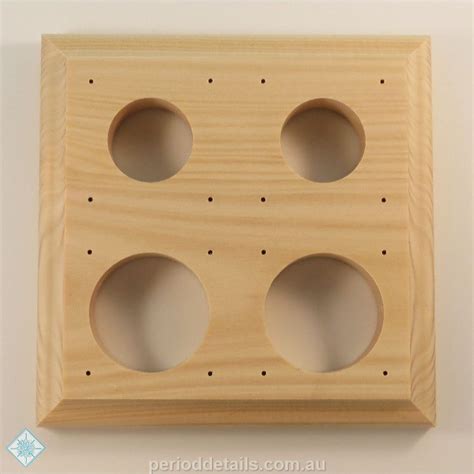 10 Series Timber Mounting Block 4 Gang Square 167 X 167mm Pine Or