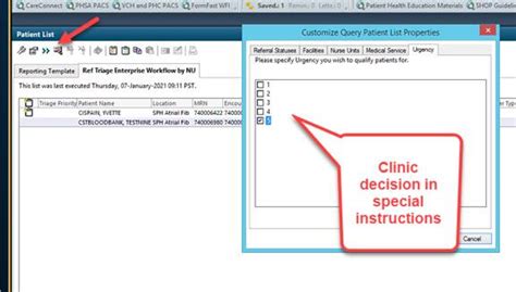 Create Referral Triage Patient List Nu Triage Nurse