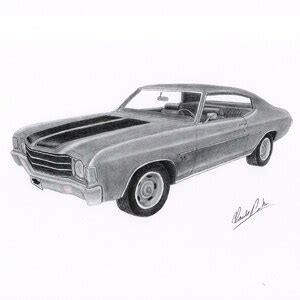 Print Of My Drawing Of A 1972 Chevelle Chevelle Wall Decoration Etsy
