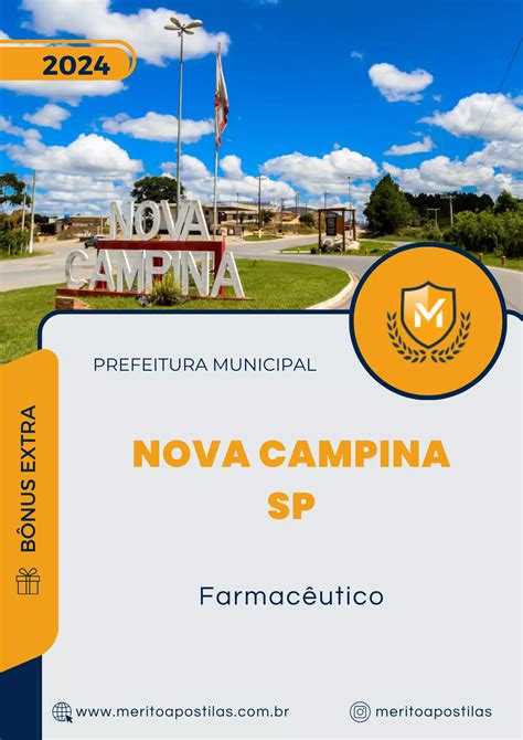 Apostila Farmacêutico Prefeitura De Nova Campina Sp 2024