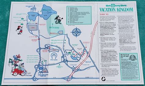 1990 Disney World Fold Out Resort Maps And Insider Tips Vintage Disney