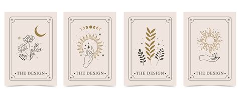 Boho Card Tarot For A Vertical Illustration Design Vector Art At Vecteezy