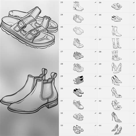Artstation 100 Procreate Women Shoes Stamp Brushes Procreate High