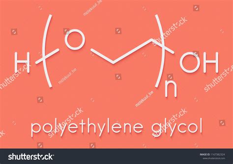 Polyethylene Glycol Peg Chemical Structure Forms Stock Illustration