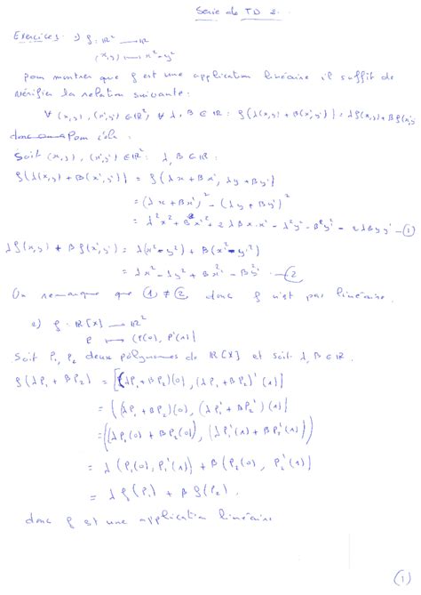 TD2 Solutions TD2 SOLUTION Mathematique Studocu